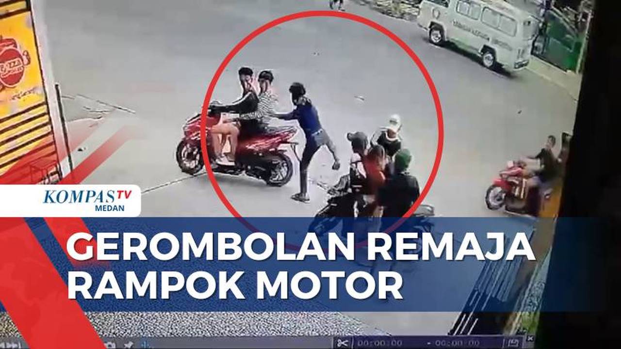 Gerombolan Remaja Viral Saat Merampok Sepeda Motor di Jalan Denai Medan ...