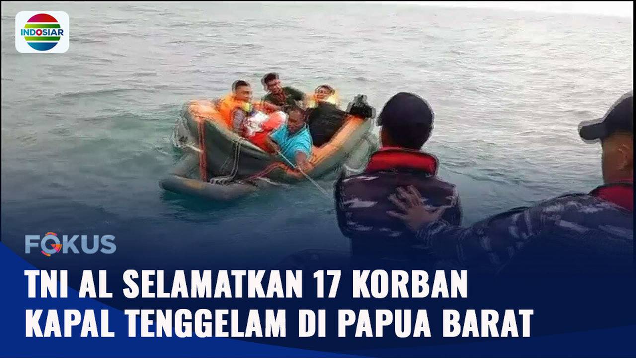 TNI AL Evakuasi 17 Penumpang KM Putri Papua yang Tenggelam di Selat ...
