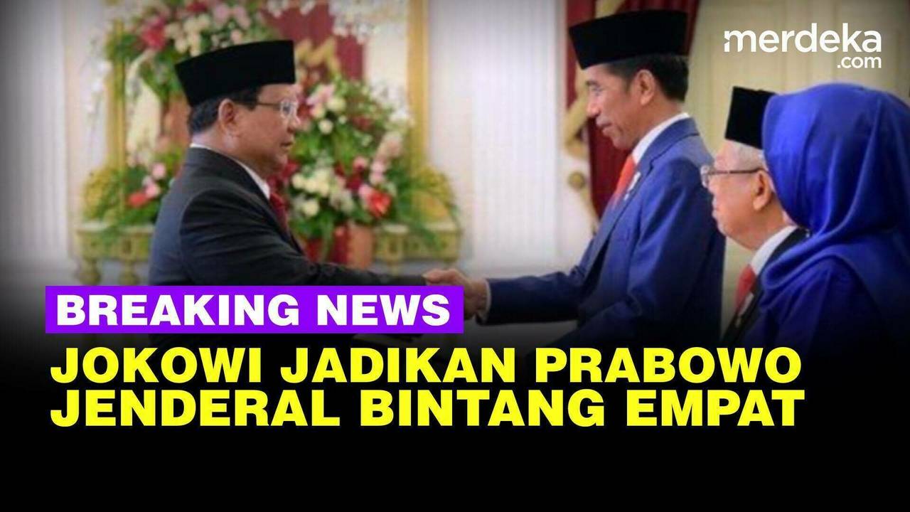Presiden Jokowi Naikkan Prabowo Pangkat Jenderal Bintang 4 TNI ...