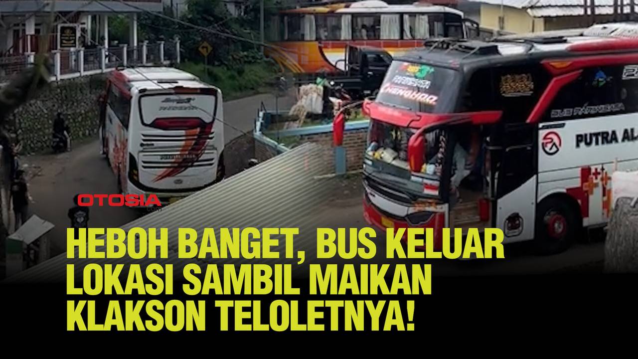Momen Unik Sopir Bus Mainkan Klakson Telot Saat Keluar Lokasi, Bikin Heboh Suasana! - otosia | Vidio