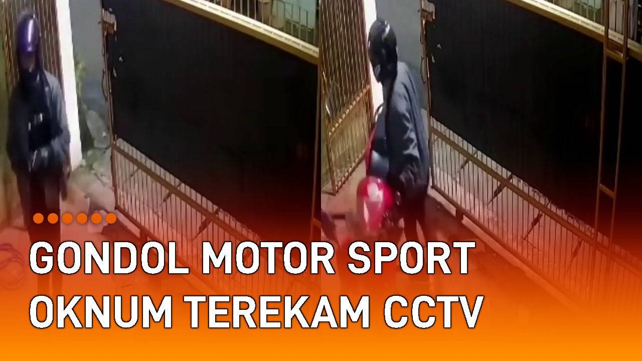 Gondol Motor Sport Dua Pencuri Terekam Cctv Vidio
