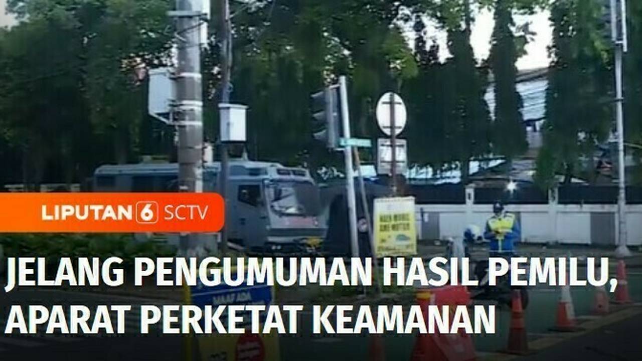 Jelang Pengumuman Hasil Suara Pemilu 2024, Aparat Perketat Keamanan | Liputan 6 - SCTV | Vidio