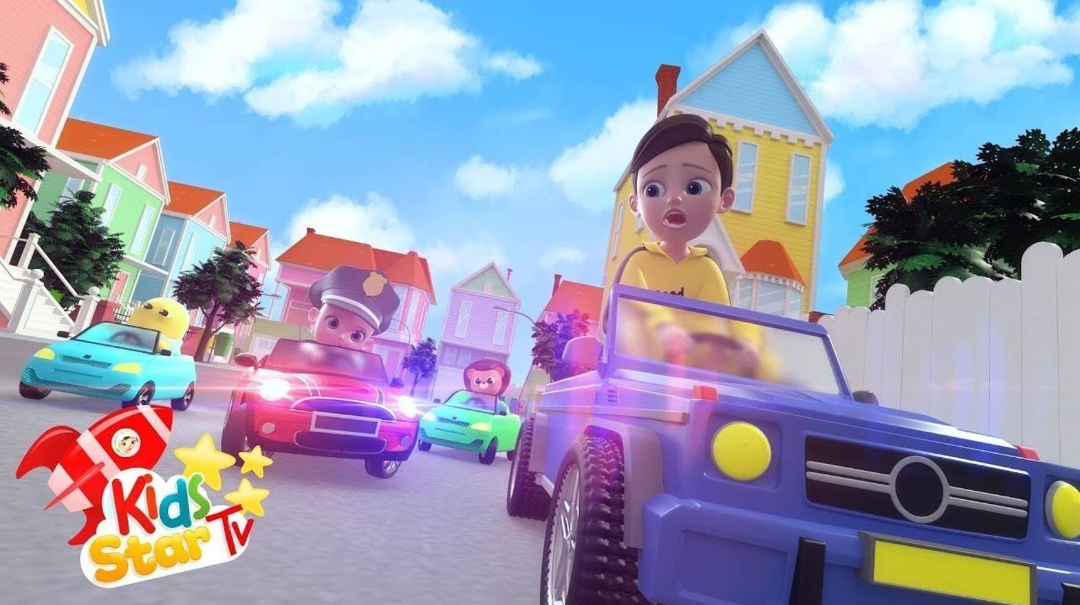 Police Car Song | Police Cartoon - Nursery Rhymes and Kids Songs - Kids ...
