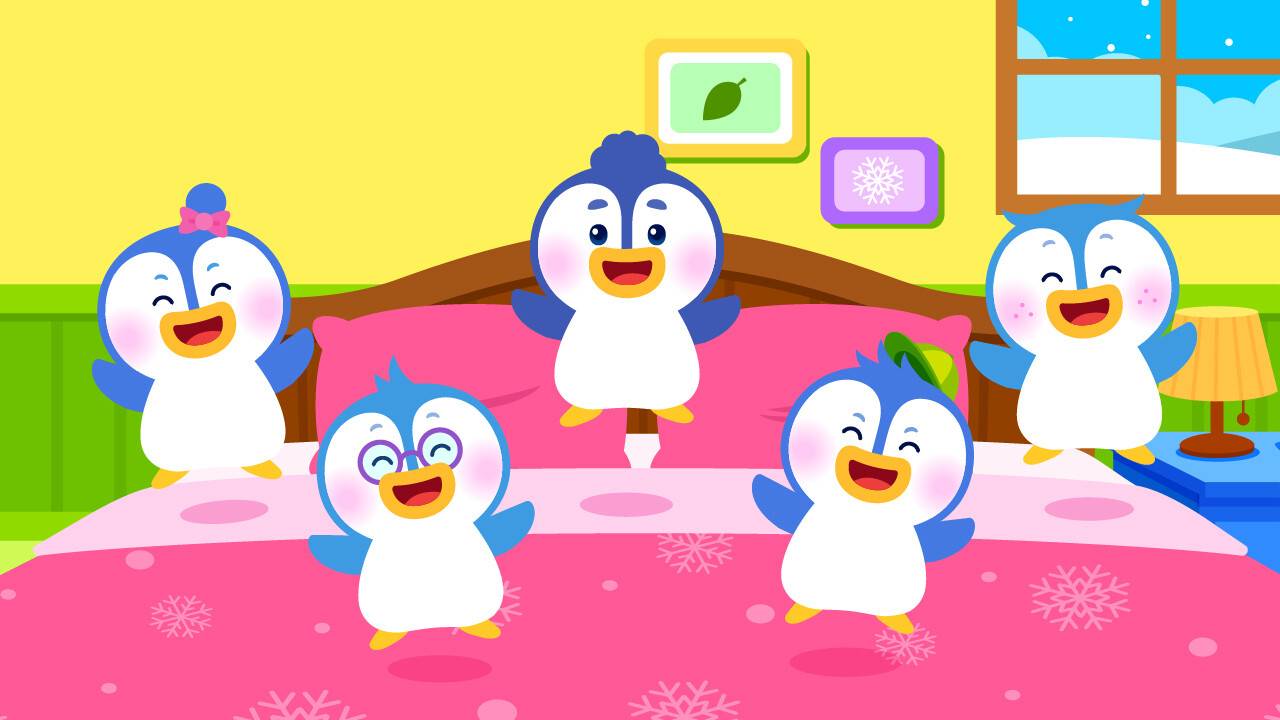 Lotty Friends - Nursery Rhymes - Five Little Penguins (2024) | Vidio