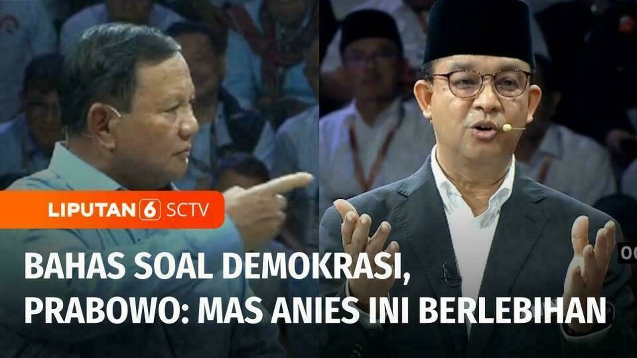 Bahas Demokrasi di Debat Perdana Capres, Prabowo dan Anies Saling Singgung Soal Oposisi ...