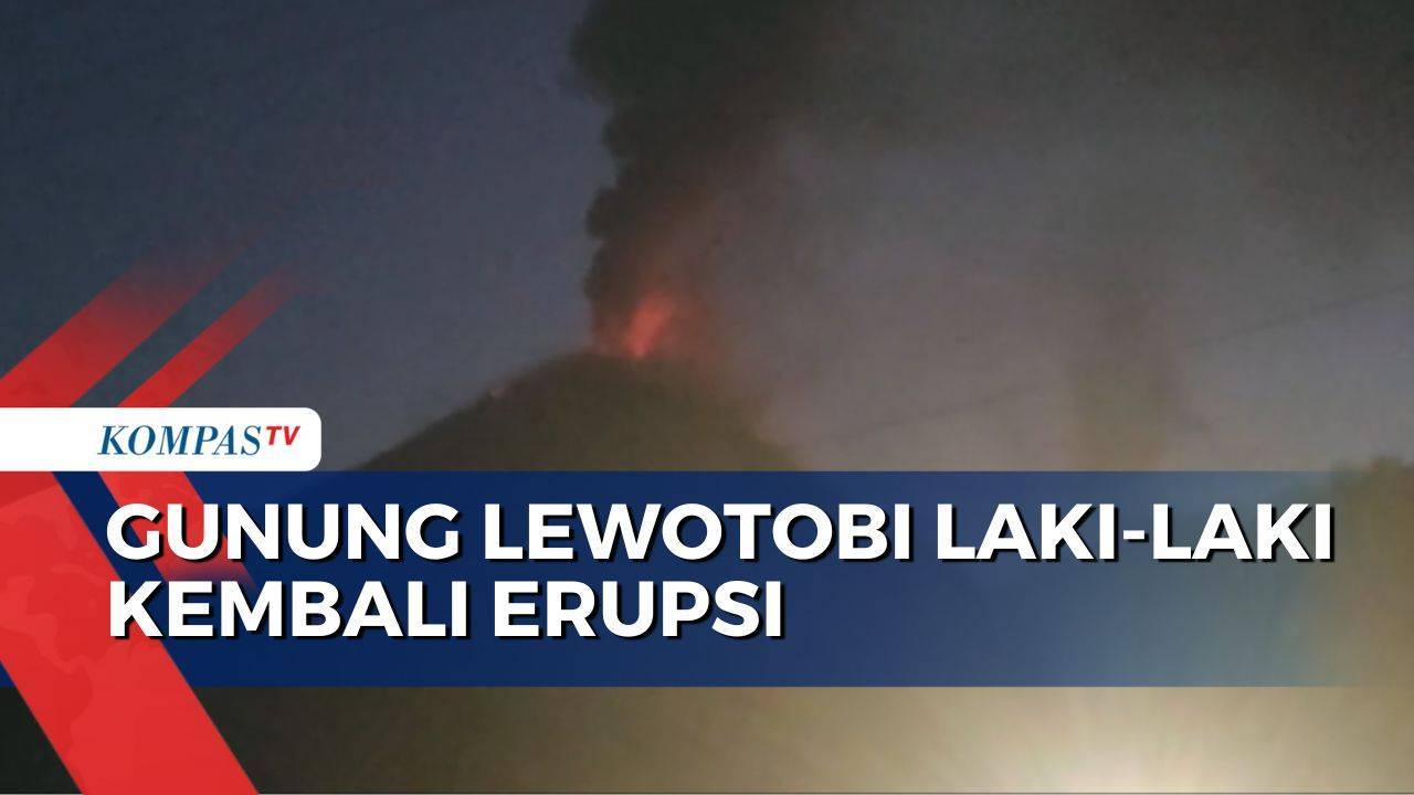 Gunung Lewotobi Laki-Laki Kembali Erupsi pada Sabtu 4 Januari 2025, Kolom Abu Capai 700 Meter ...