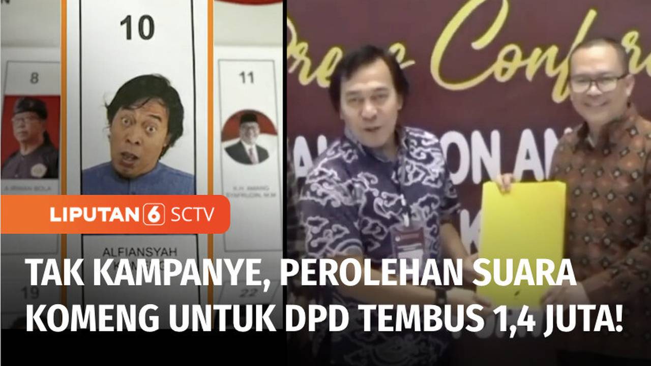 UHUY!! Perolehan Suara Komeng untuk DPD Dapil Jabar Tembus 1,4 Juta ...