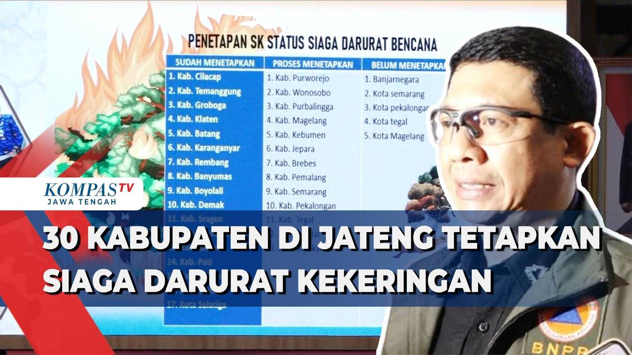 30 Kabupaten/Kota di Jateng Tetapkan Siaga Darurat Kekeringan - Kompas TV | Vidio