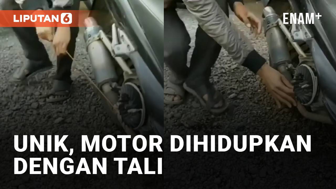 Unik, Motor Dihidupkan Dengan Tali Seperti Mesin Pompa Tambal Ban ...
