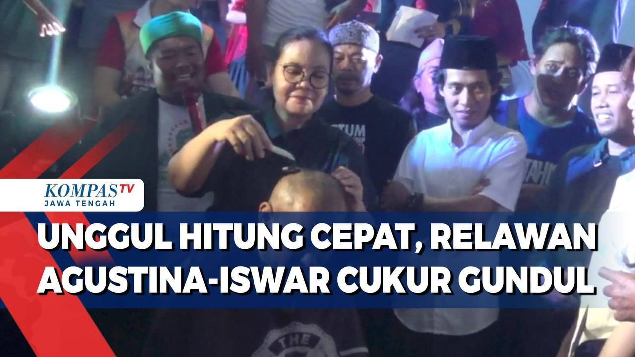 Unggul Hitung Cepat, Relawan Agustina-Iswar Cukur Gundul - Kompas TV | Vidio