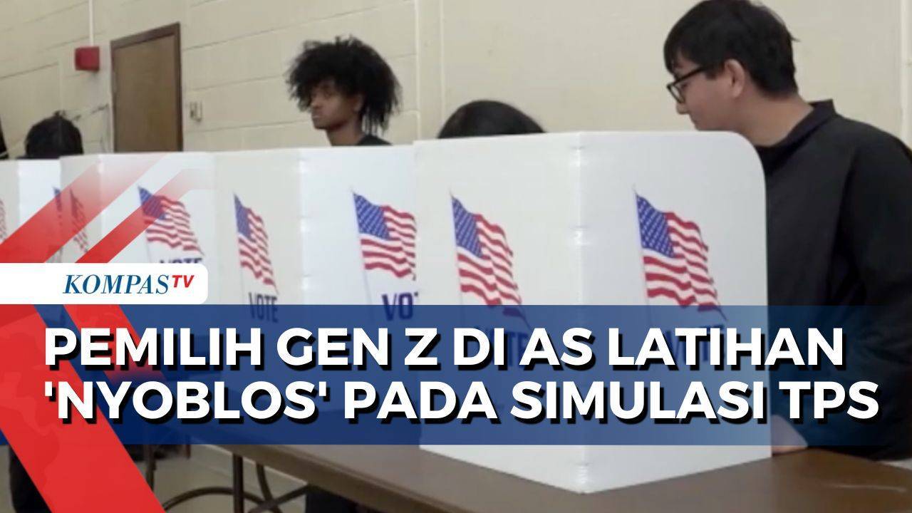 Momen Pemilih Gen Z di Amerika Serikat Latihan 'Nyoblos' pada Simulasi ...