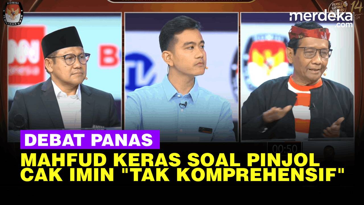 Debat Panas! Mahfud Singgung Pinjol, Cak Imin Sebut Tak Komprehensif, Gibran Pamer Solo ...
