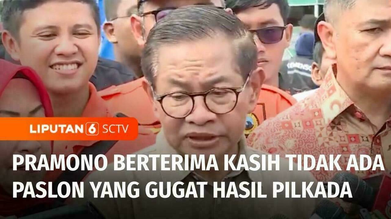 RK-Suswono dan Dharma-Kun Batal Gugat ke MK, Ini Tanggapan Pramono Anung! | Liputan 6 - SCTV | Vidio