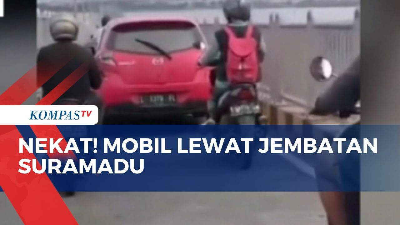 Sebuah Mobil Nekat Lewat Jembatan Suramadu Jalur Motor di Bangkalan - Kompas TV | Vidio