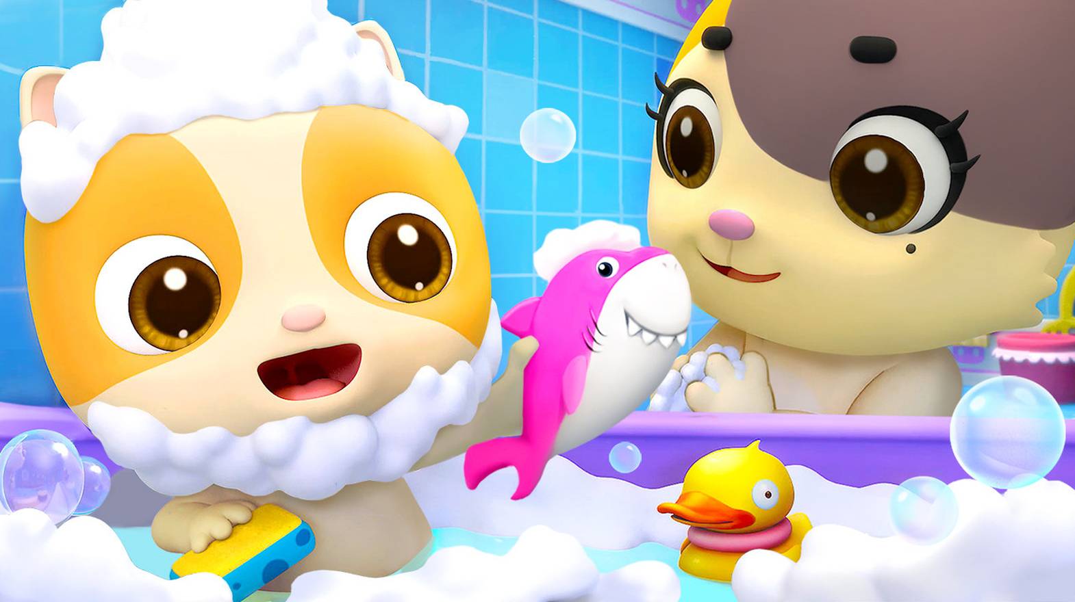 Seri Kebiasaan Baik - Bayi Kucing Belajar Mandi | BabyBus | Vidio