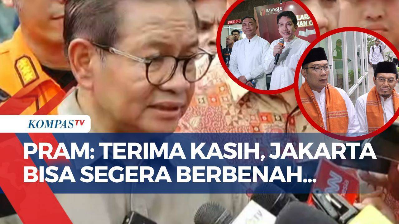 Respons Pramono Usai RK-Suswono dan Dharma-Kun Batal Gugat Pilkada Jakarta ke MK - Kompas TV | Vidio