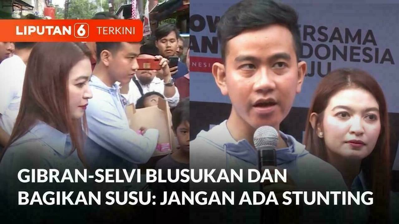 Gibran Didampingi Selvi Blusukan dan Bagikan Susu di Tanah Abang: Jangan Ada Stunting | Liputan ...
