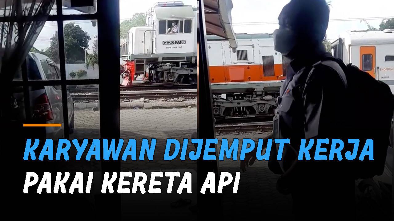 Anti Mainstream, Karyawan Dijemput Kerja Pakai Kereta Api - liputan6.com