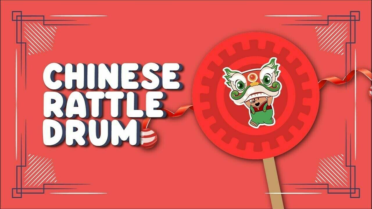 DIY Chinese Rattle Drum Instrument Lunar New Year | Vidio