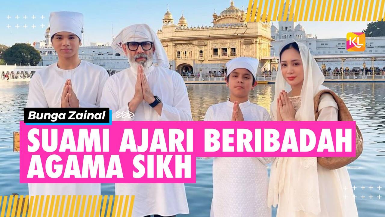 Potret Anak-anak Bunga Zainal di Golden Temple India, Suami Ajari Beribadah Agama Sikh | Vidio