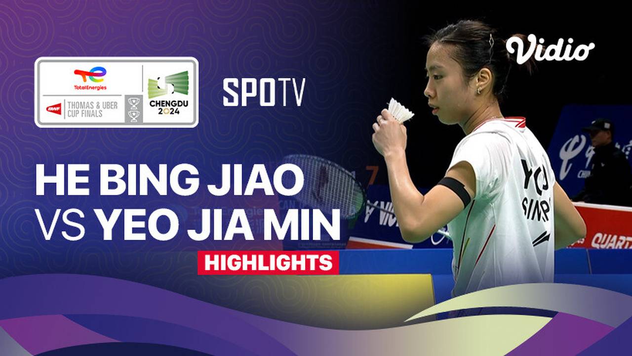 He Bing Jiao (CHN) vs Yeo Jia Min (SGP) - Highlights | Uber Cup Chengdu ...
