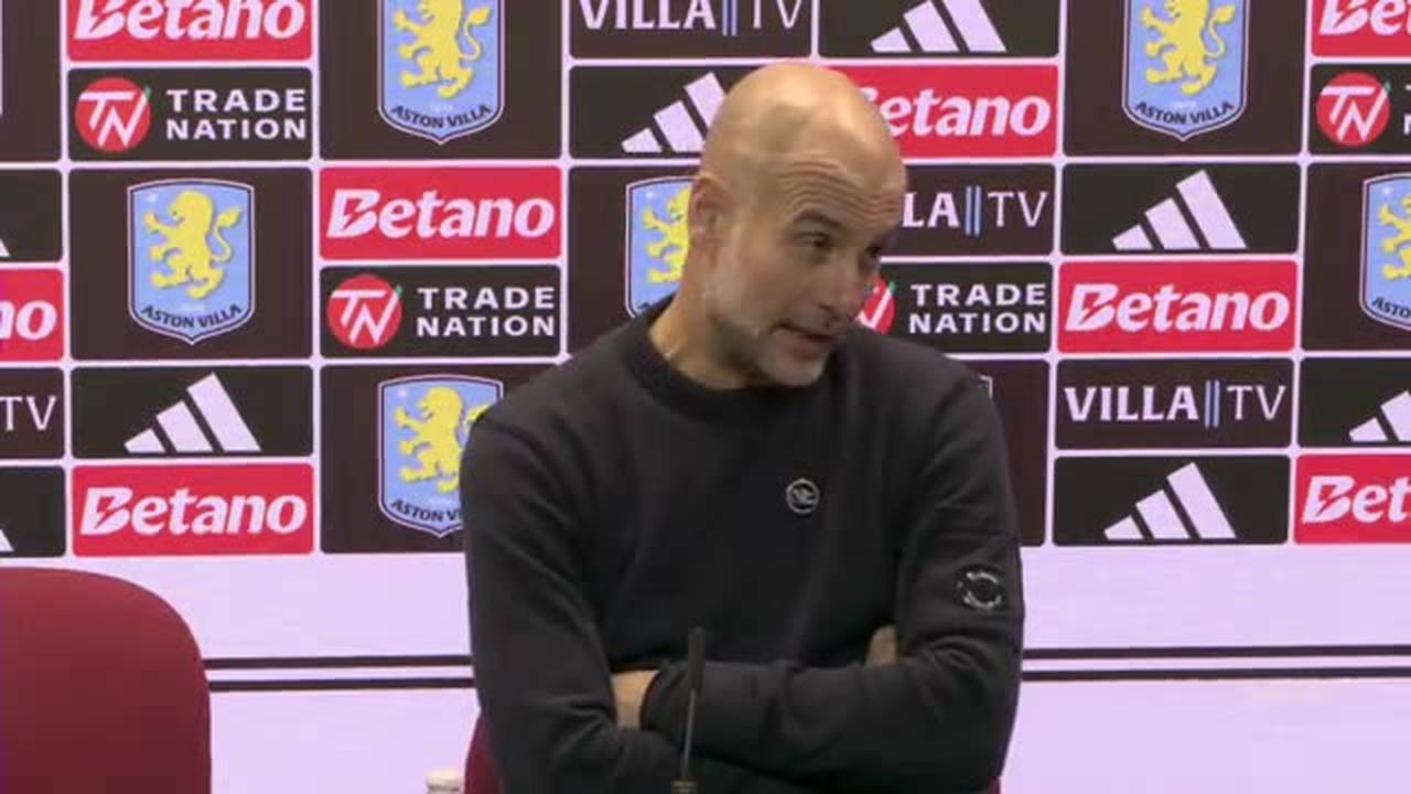 Pep Guardiola, Aston Villa vs Man City (Post Match Press Conference ...