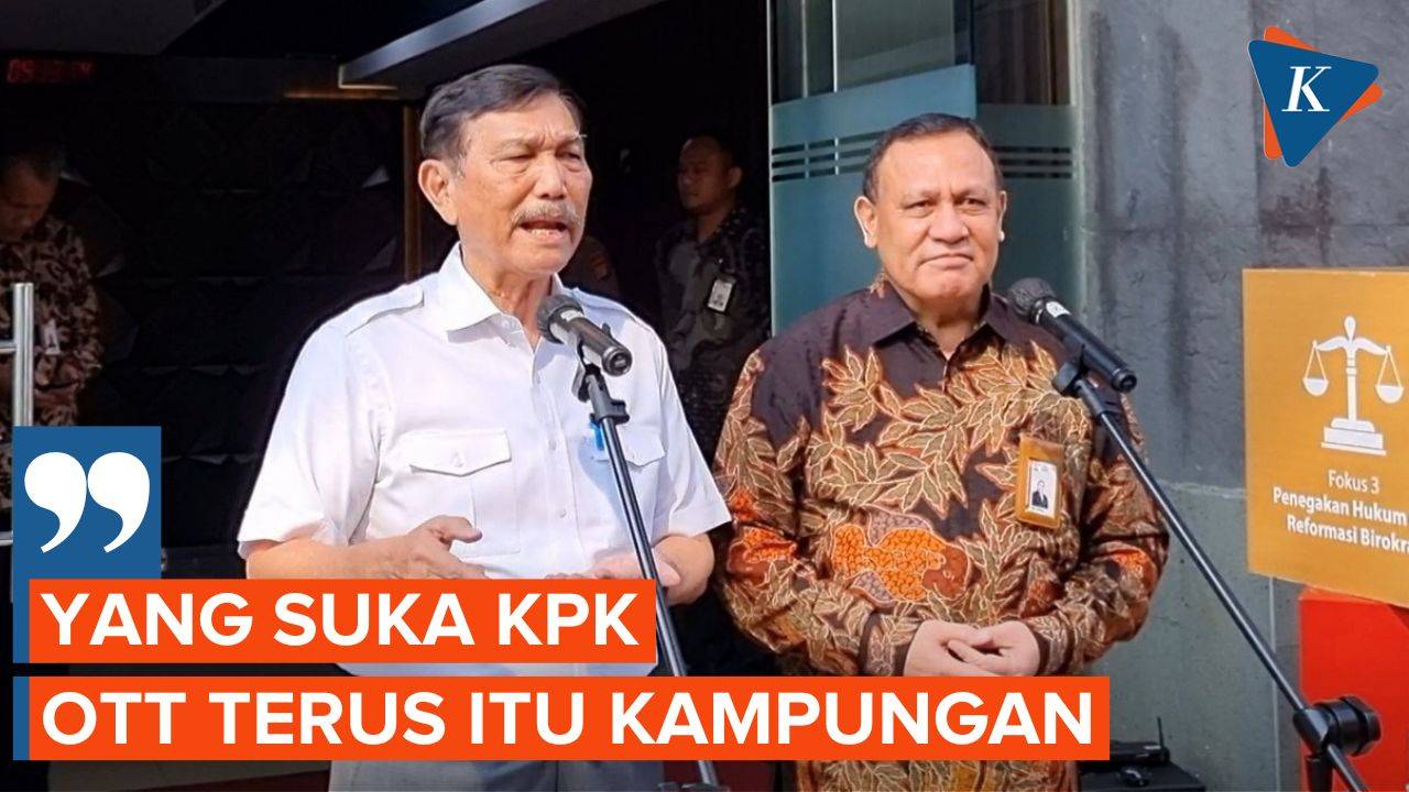 Luhut Sebut Kampungan Orang yang Suka KPK OTT Terus-menerus - Kompascom | Vidio