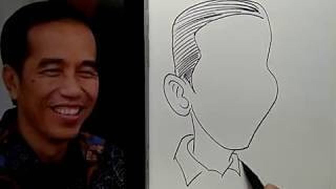cara menggambar karikatur jokowi,, WOW BANGET | Vidio