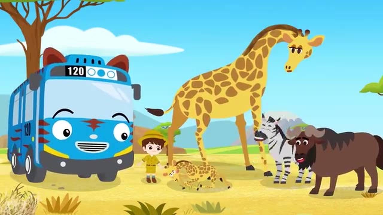 Tayo Bus Safari - Ep 03 - Jerapah! Superstar herbivora | Tayo Bahasa ...