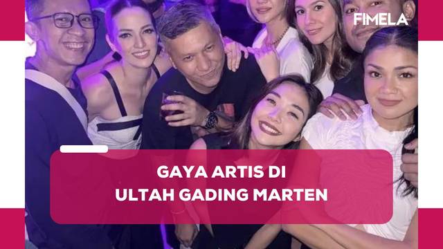 6 Gaya Artis di Pesta Ulang Tahun Gading Marten ke-42 | Enamplus