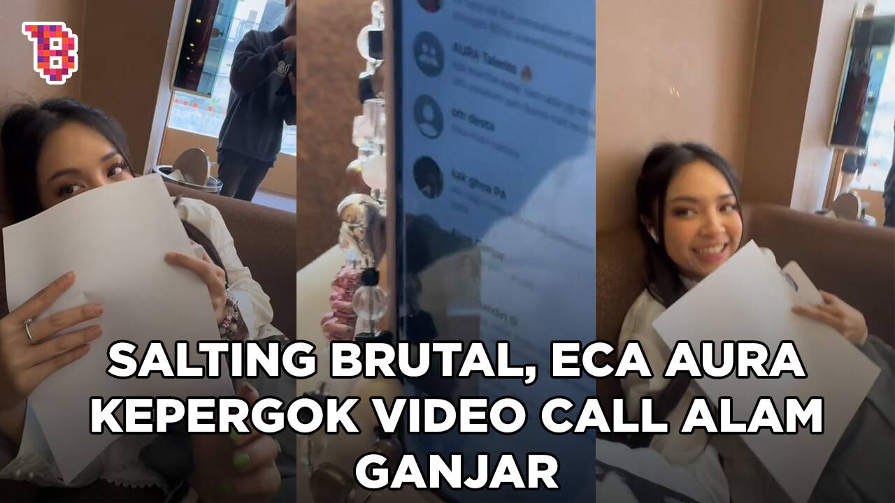 Eca Aura salah tingkah kepergok video call Alam Ganjar, gemes banget - Shorts | Vidio