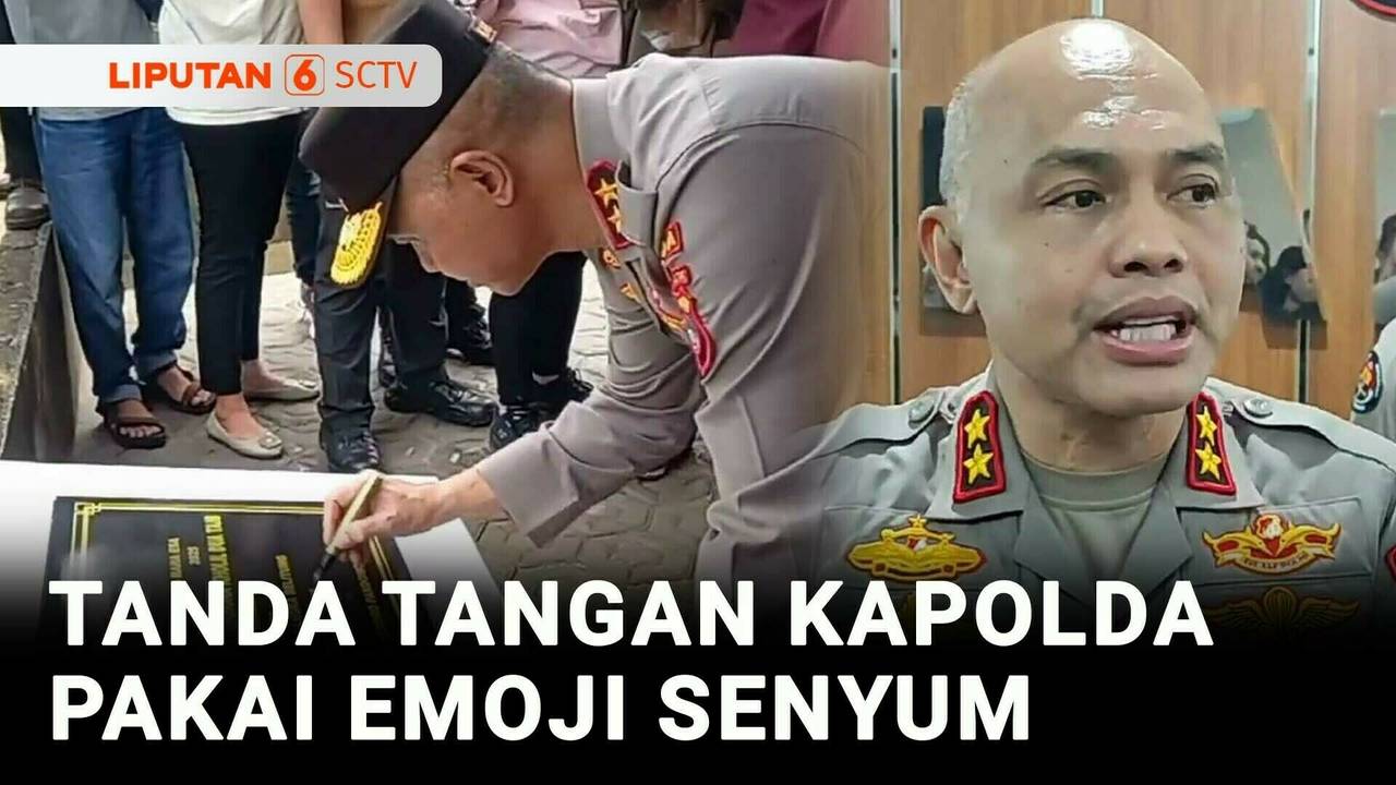 Viral! Tanda Tangan Unik Kapolda Bangka Belitung Pakai Emoji Senyum | Liputan 6 - SCTV | Vidio