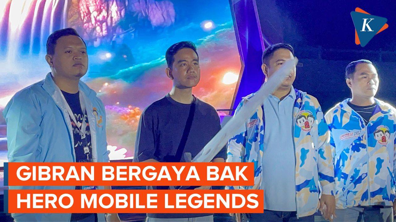 Gibran Hadiri Turnamen E-Sport, Angkat Pedang Bak Hero Mobile Legends - Kompascom | Vidio
