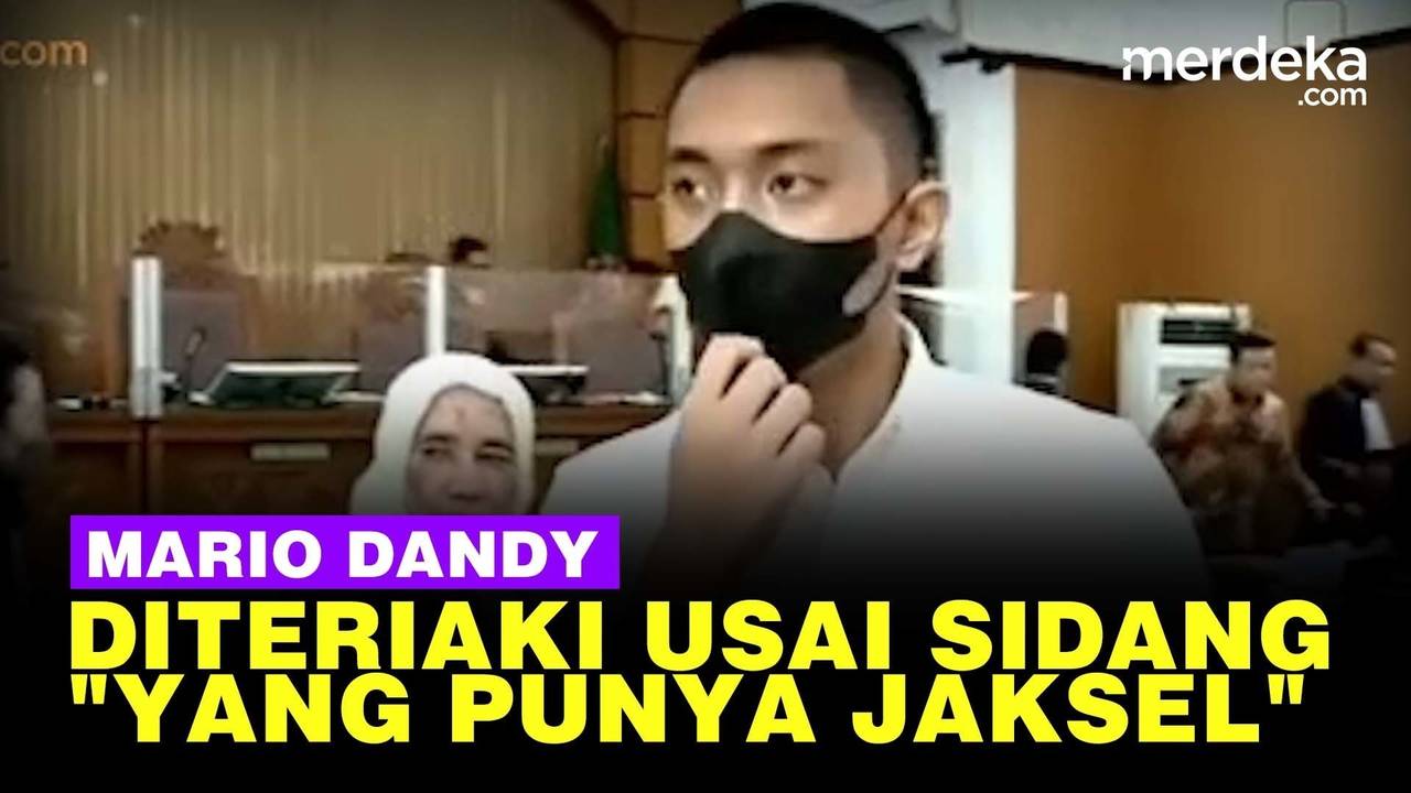 Mario Dandy Diteriaki Usai Jalani Sidang "Woi Yang Punya Jaksel" - merdeka | Vidio