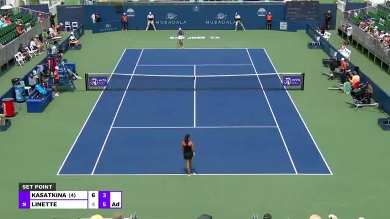 Match Highlights | Daria Kasatkina 2 vs 1 Magda Linette | WTA Mubadala ...