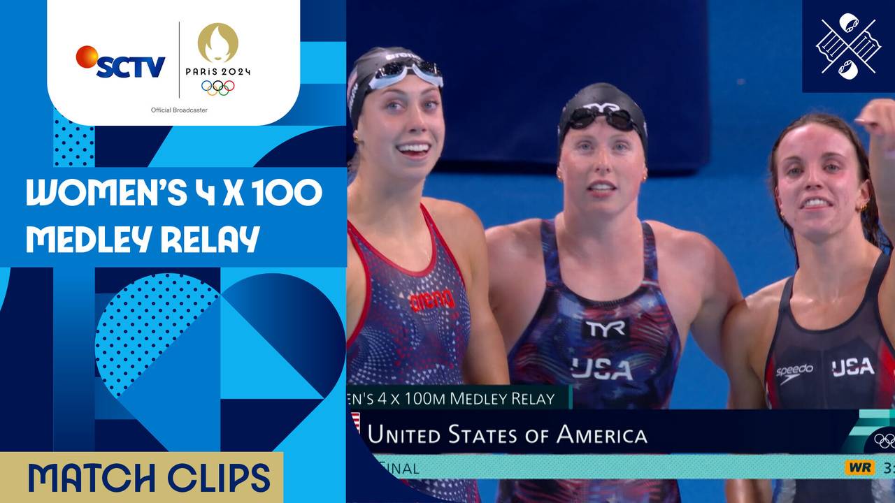 Women's 4x100 Medley Relay - Match Clips | Olympic Games Paris 2024 | Vidio