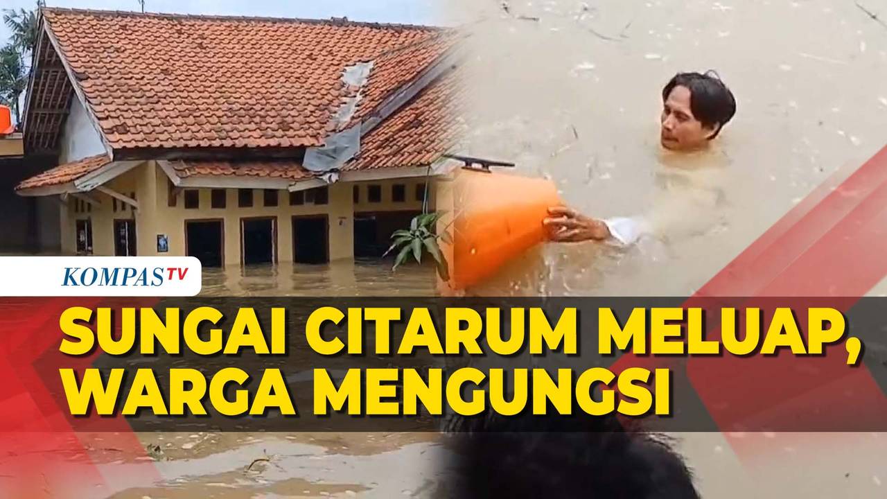 Sungai Citarum dan Cibeet di Karawang Meluap, Permukiman Warga Terendam - Kompas TV | Vidio