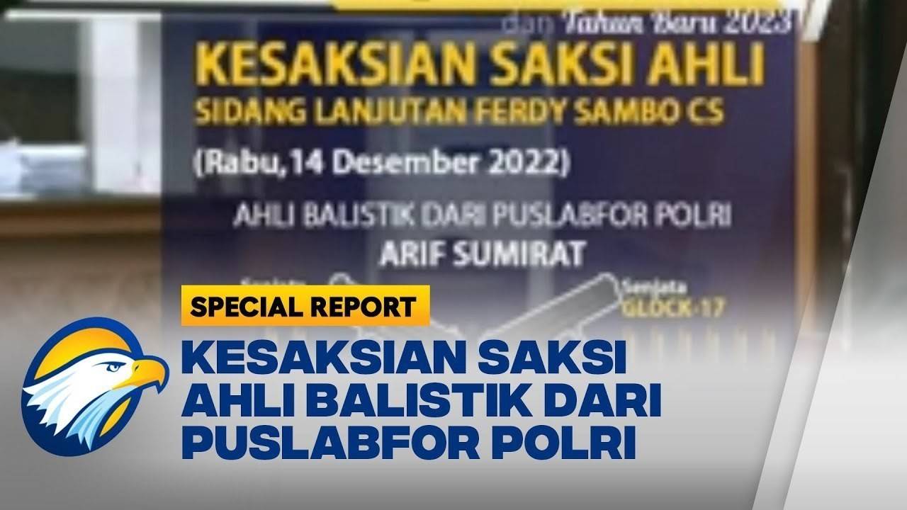 Kesaksian Ahli Puslabfor Polri Dalam SIdang Sambo - METRO TV