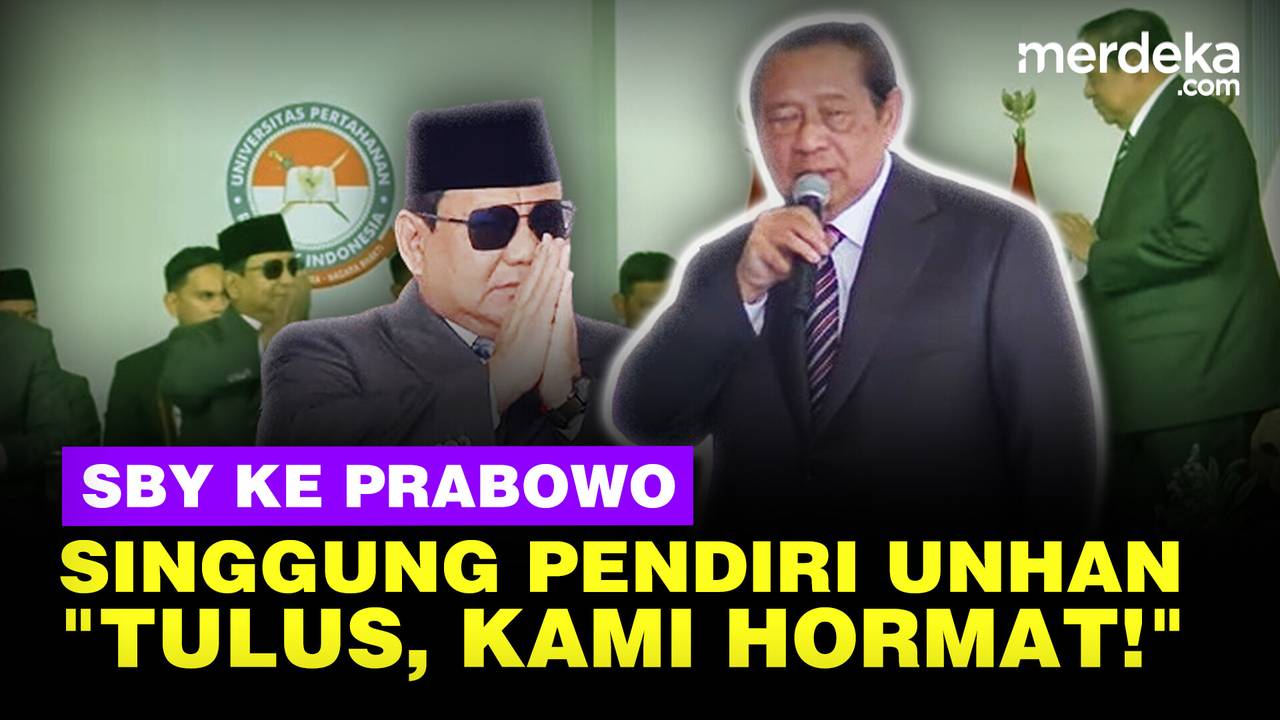 SBY Katakan Ke Prabowo Singgung Pendiri Unhan: Dengan Tulus, Kami Hormat! - merdeka | Vidio