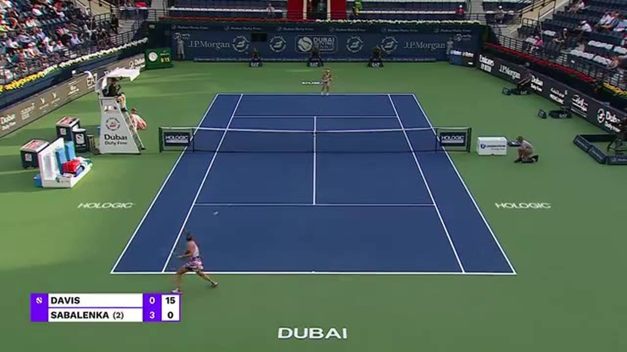 Lauren Davis vs Aryna Sabalenka - Highlights | WTA Dubai Duty Free ...