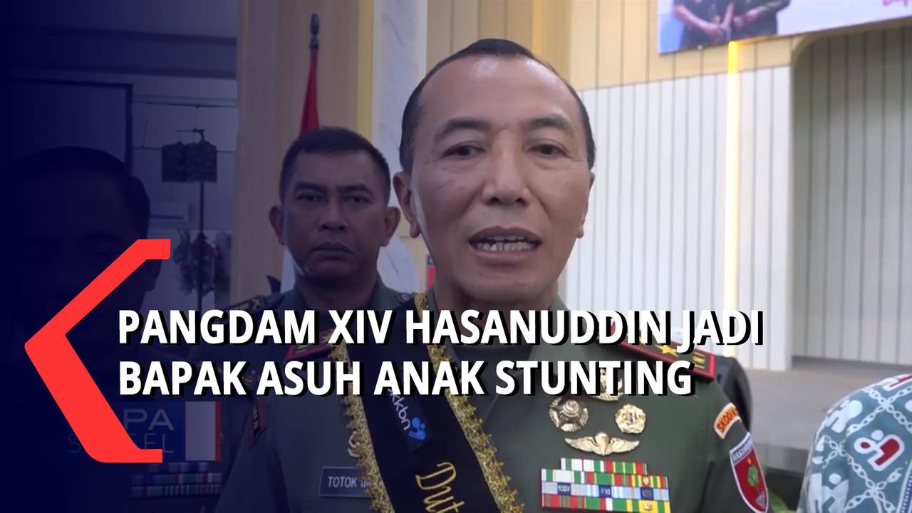 Pangdam XIV Hasanuddin Jadi Bapak Asuh Anak Stunting - Kompas TV | Vidio
