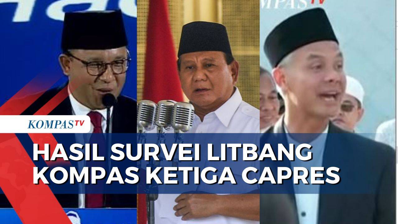 Terbaru! Litbang Kompas Rilis Hasil Survei, Inilah Persaingan Ketat Elektabilitas Antar Capres ...