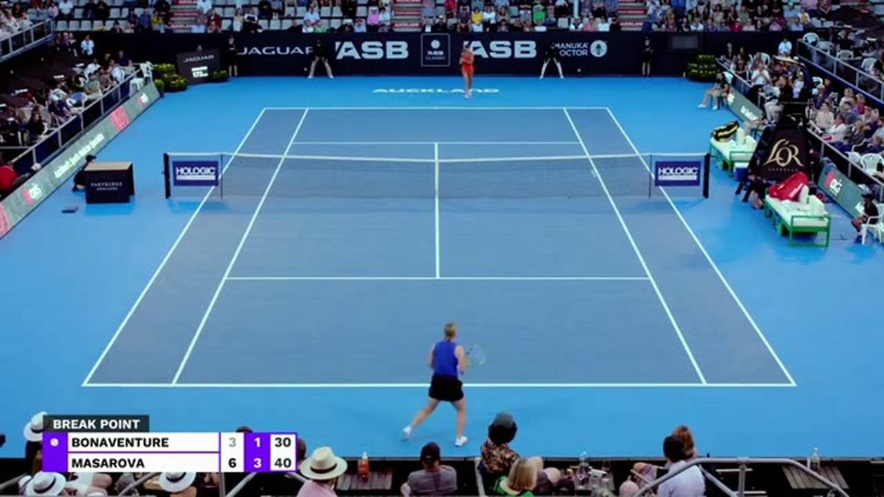 Rebeka Masarova vs Ysaline Bonaventure - Highlights | WTA ASB Classic 2023 | Vidio