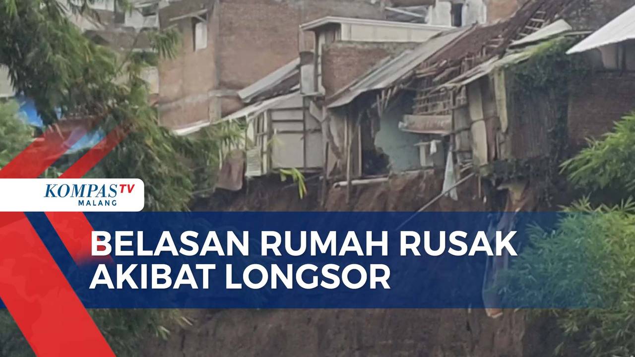 Tanah Longsor di Sukun Kota Malang, Belasan Rumah Warga Rusak - Kompas TV | Vidio
