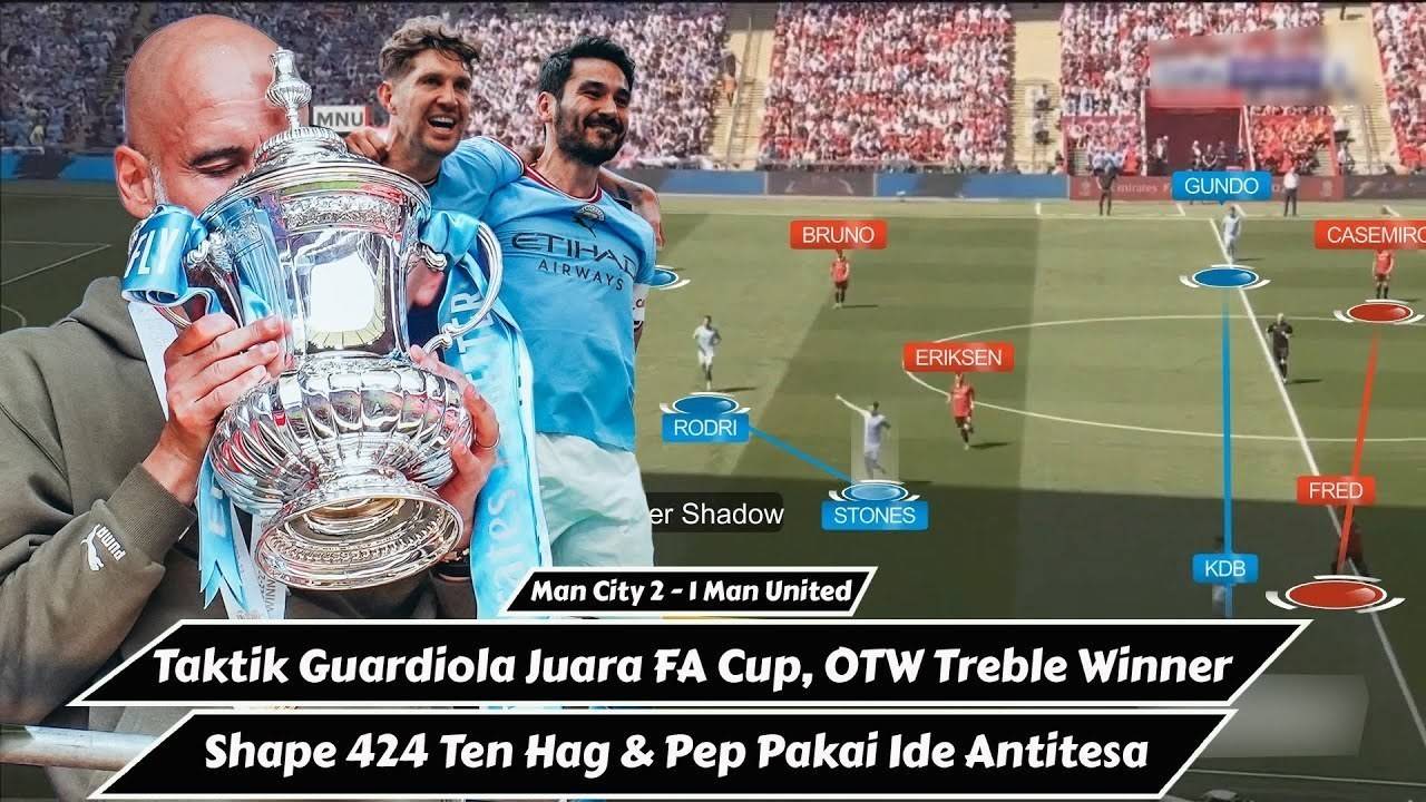 Taktik Guardiola Juara FA Cup. Ide Cerdik 4-2-4 Erik Ten Hag | Man City ...