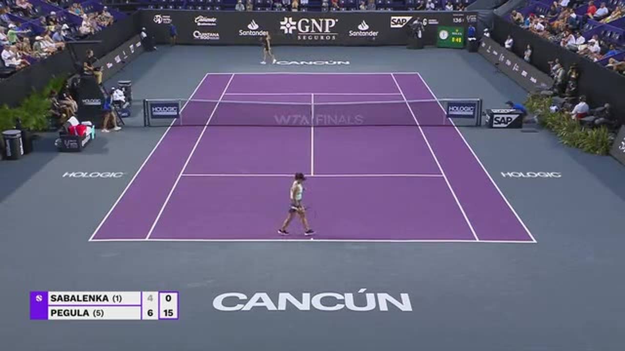 Aryna Sabalenka vs Jessica Pegula - Highlights | WTA Finals Cancun 2023 | Vidio