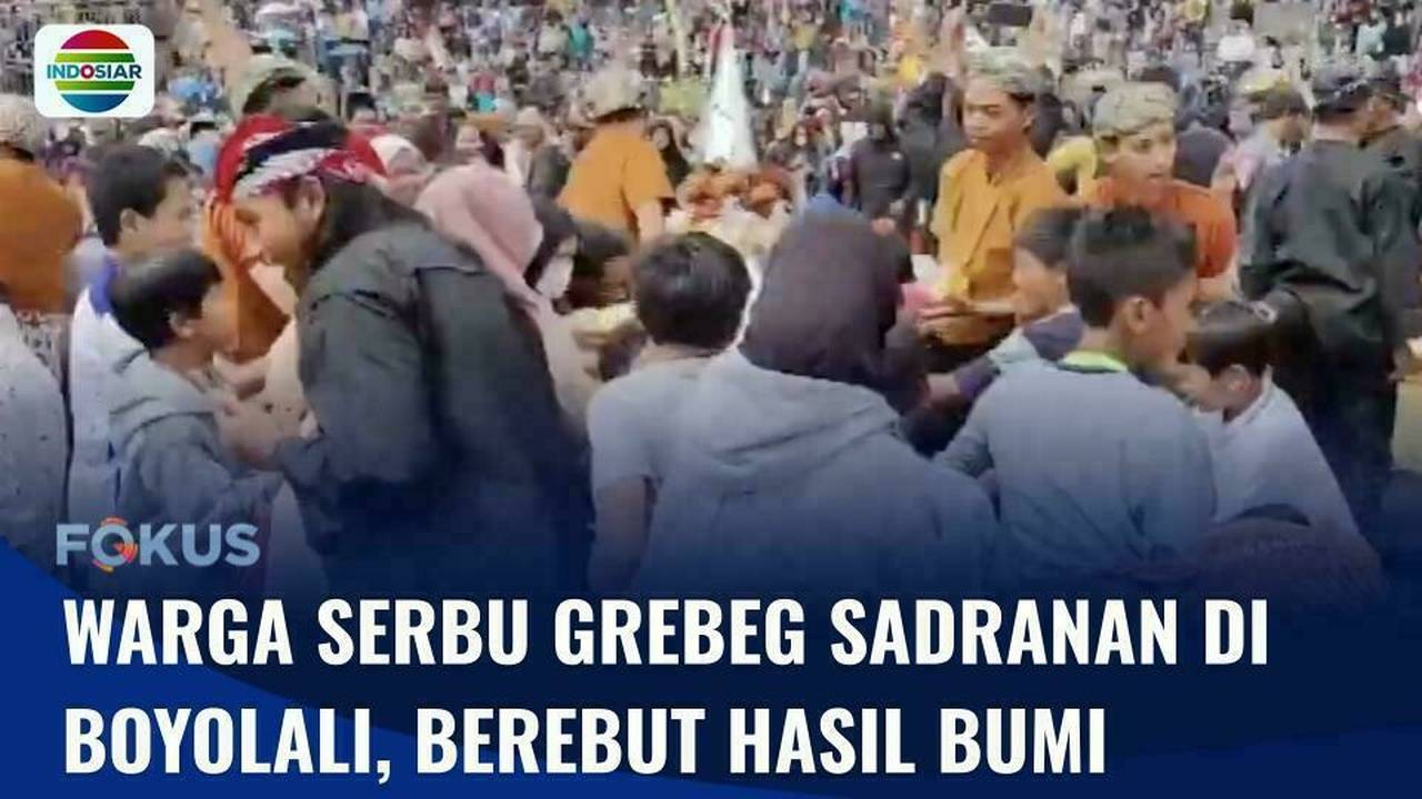 Meriah! Warga Boyolali Berebut Gunungan di Tradisi Grebeg Sadranan ...