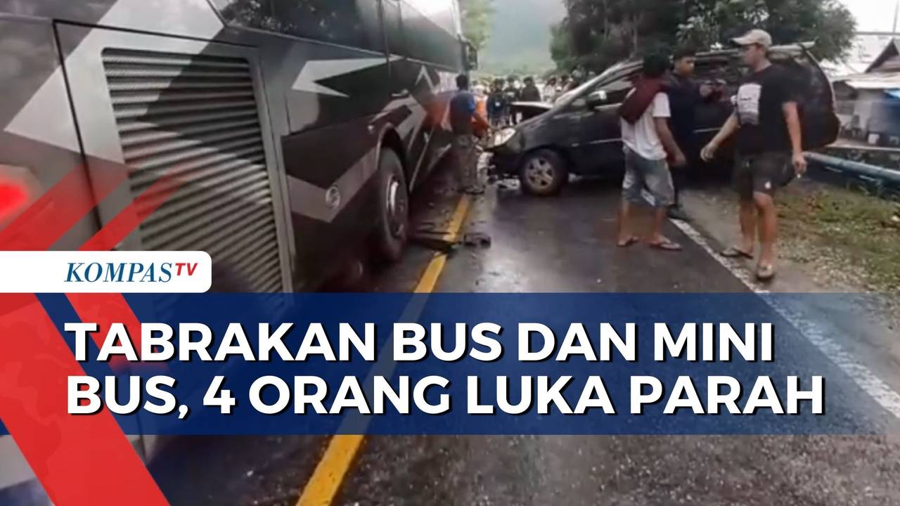 Tabrakan Bus Dan Mini Bus, 4 Orang Luka Parah - Kompas TV | Vidio