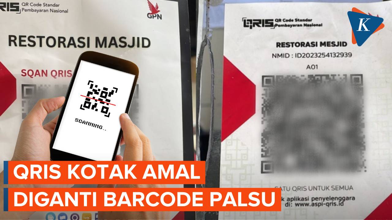 QRIS Kotak Amal Masjid Al-Azhar Diganti Barcode Palsu - Kompascom | Vidio