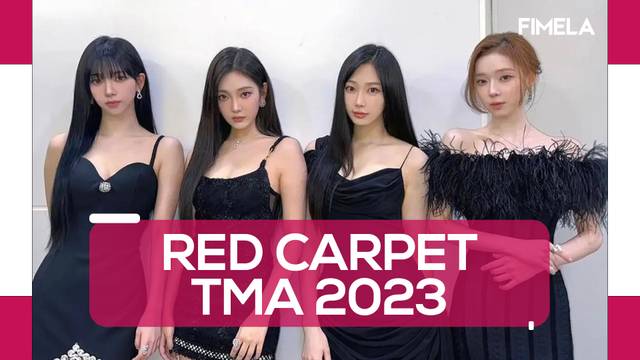 Penampilan Aespa di Red Carpet TMA 2023 | Enamplus